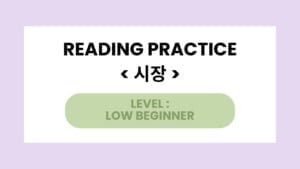 Korean Reading Practice – The Market - Akapinn