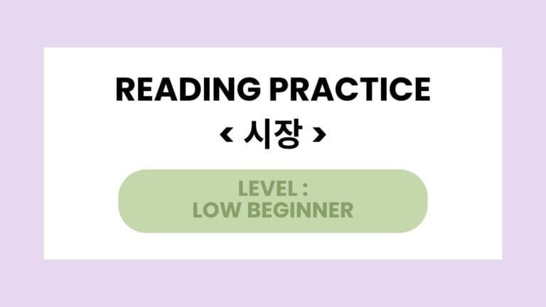 Short Korean Reading Practice for Beginners - Akapinn