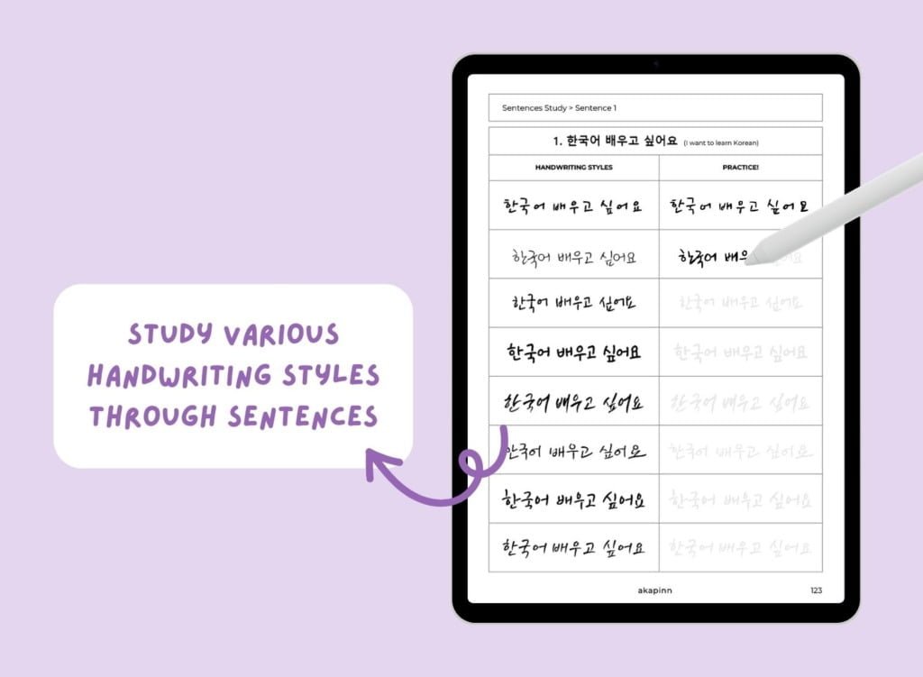 Master the Korean Handwriting – Akapinn